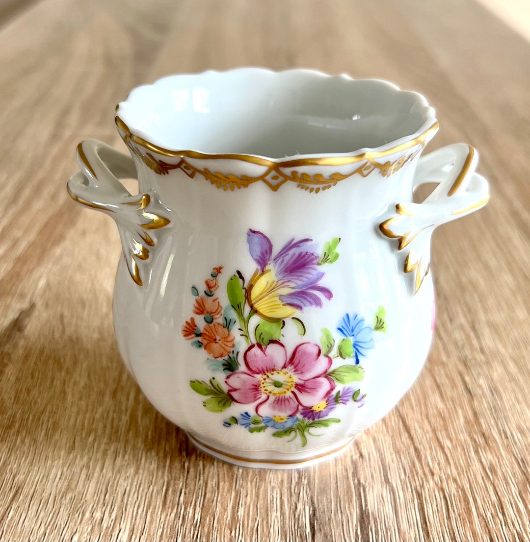 DRESDEN CACHE POT | Dresden Porcelain Small Cache Pot, Antique ...