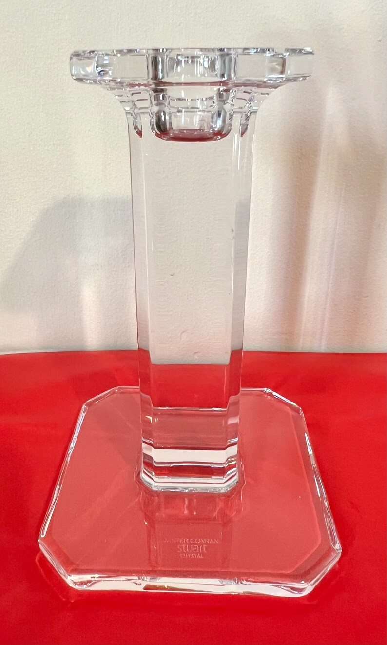 Vintage Lead Crystal JASPER CONRAD Candlestick Holder STUART Crystal ...