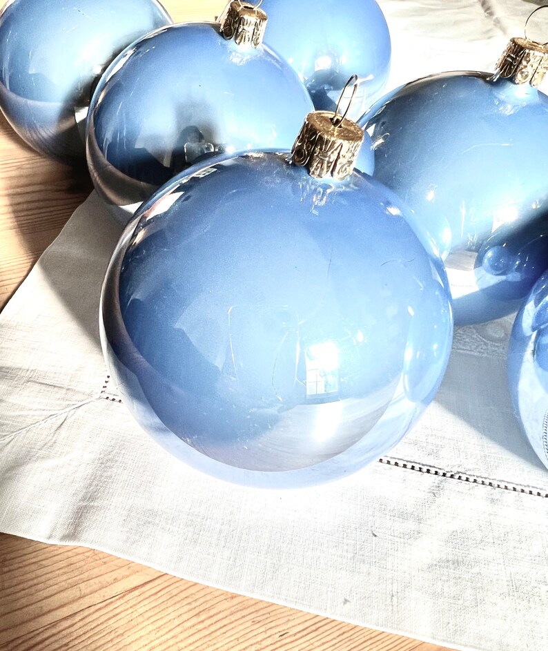 Six Vintage Big Blueberry Christmas Baubles, Christmas Tree Ornament ...