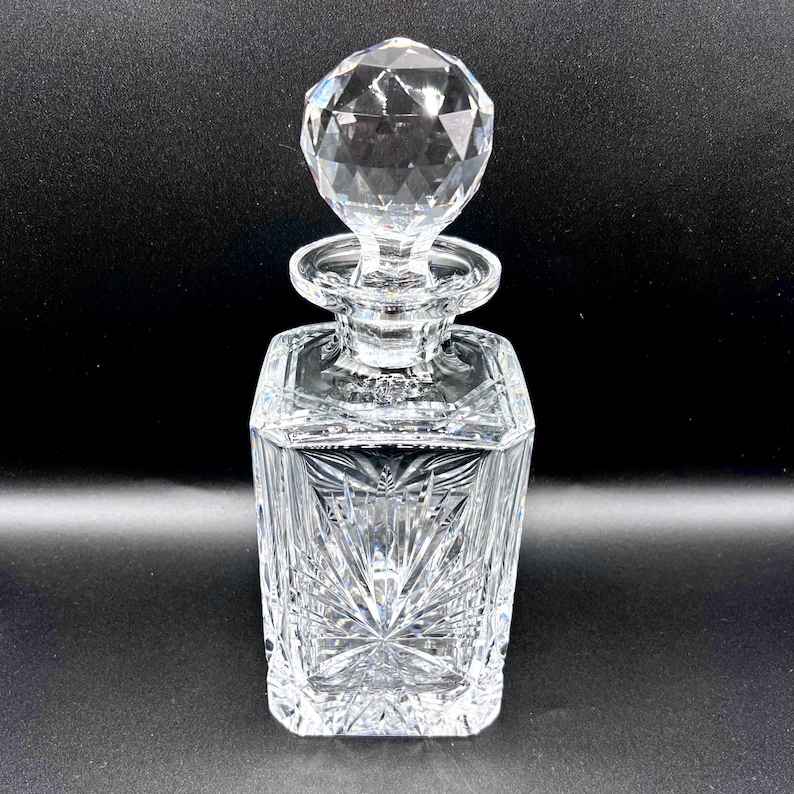 Vintage Crystal Whiskey Decanter, Star of Edinburgh Pattern - Signed ...