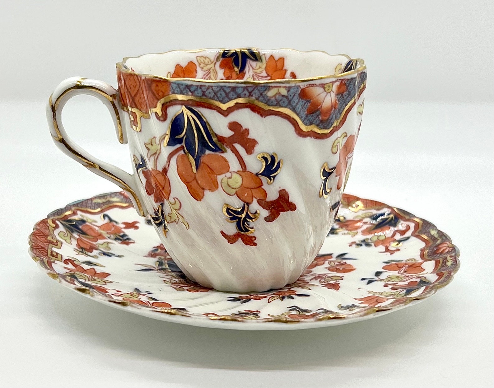 ANTIQUE IMARI TEASET, Imari Cup and Saucer, Handpainted English China ...