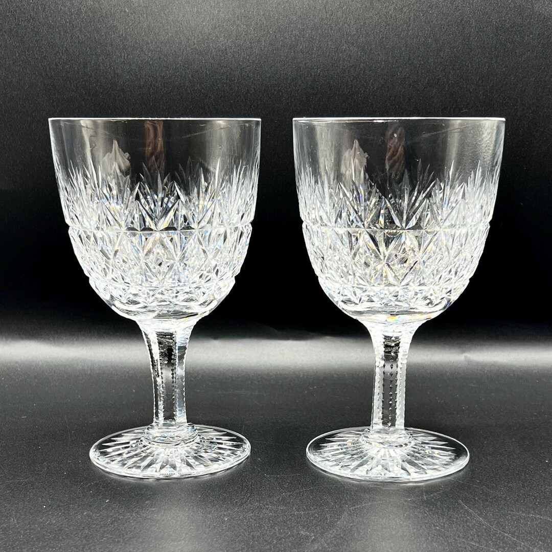 Vintage Thomas Webb Crystal Wine Goblets: Wellington Brilliant Cut - Etsy