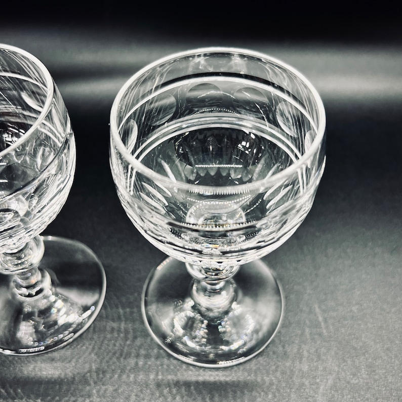 Vintage Dimple Cut Glass Vintage Small Port or Cordial Glass Vintage ...