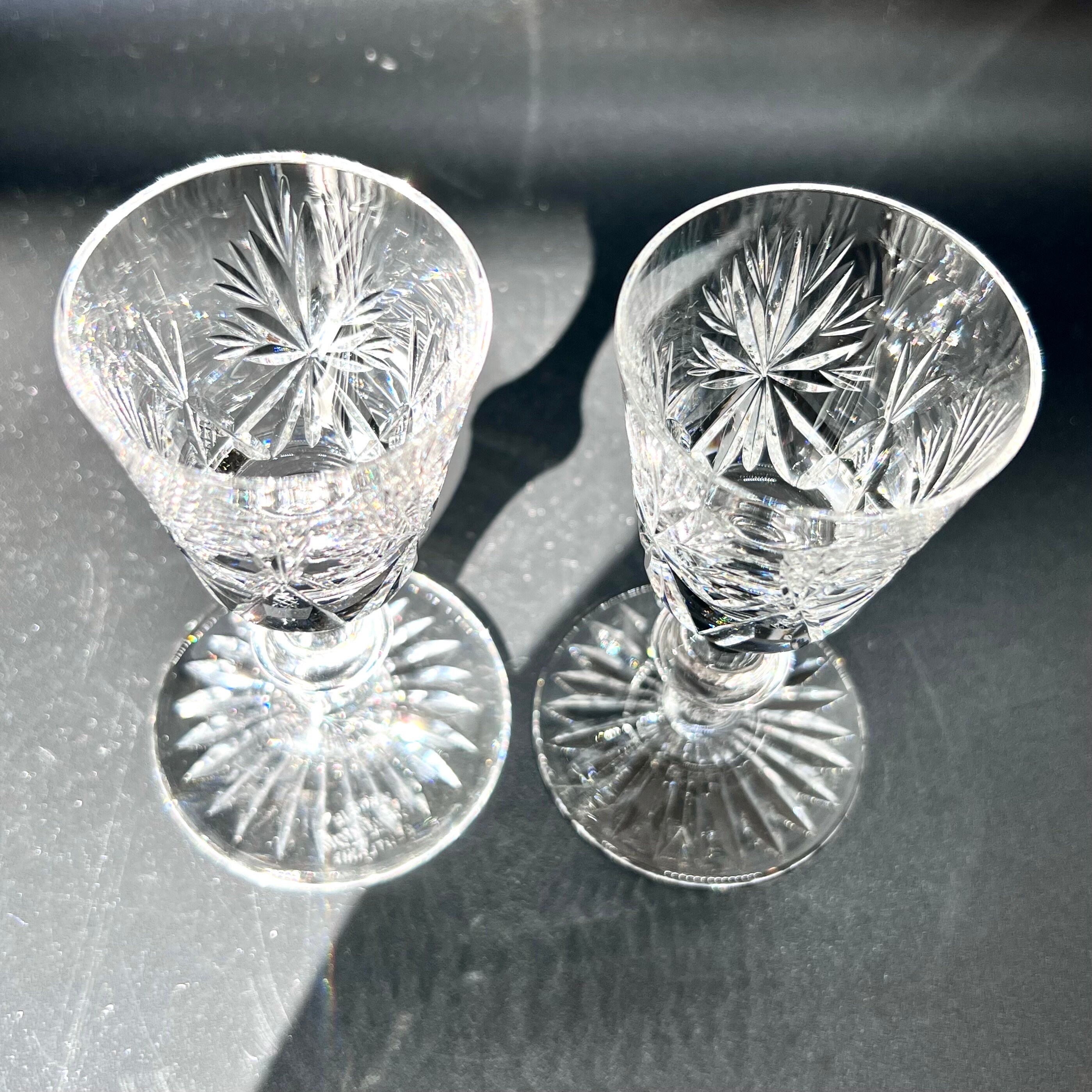 VINTAGE EDINBURGH CRYSTAL, Star of Edinburgh, 2 Liquer, Aperitif ...