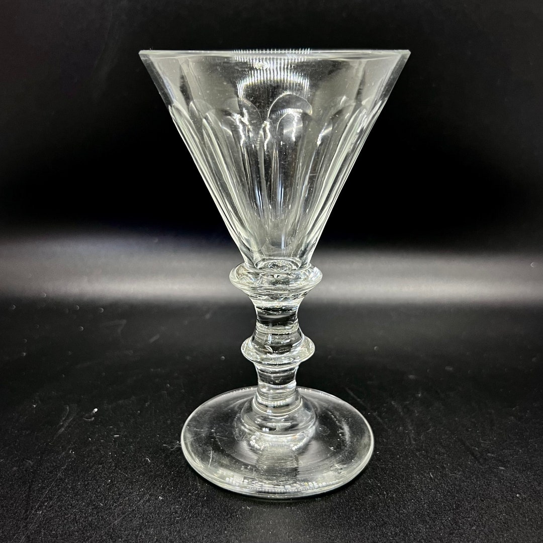 Antique Wine Glass, 19th Century Handmade Hand Blown Toasting Glass ...