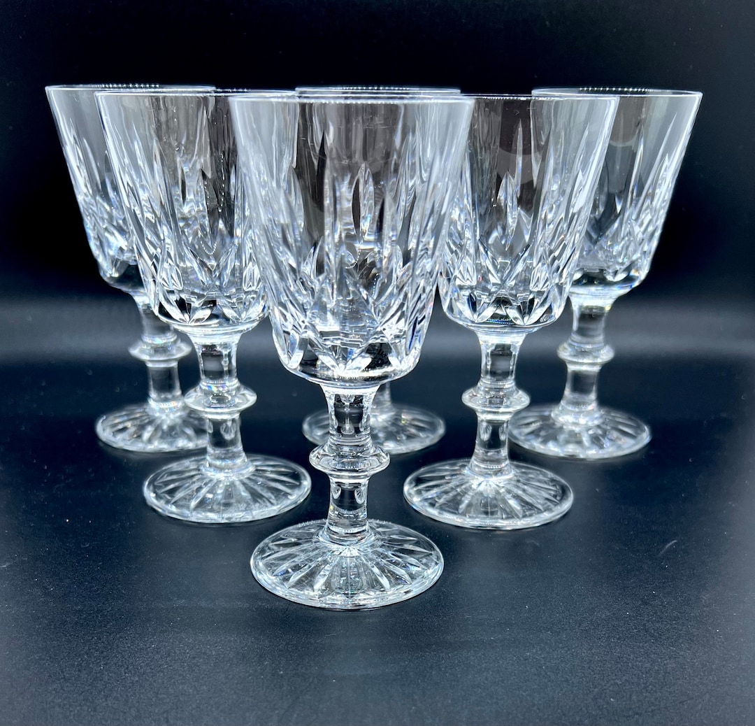 Vintage Royal Brierley Crystal Sherry Glasses - Ascot Pattern, Signed ...