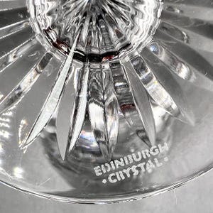 VINTAGE EDINBURGH CRYSTAL Wine Glass, Star of Edinburgh Pattern, Signed ...