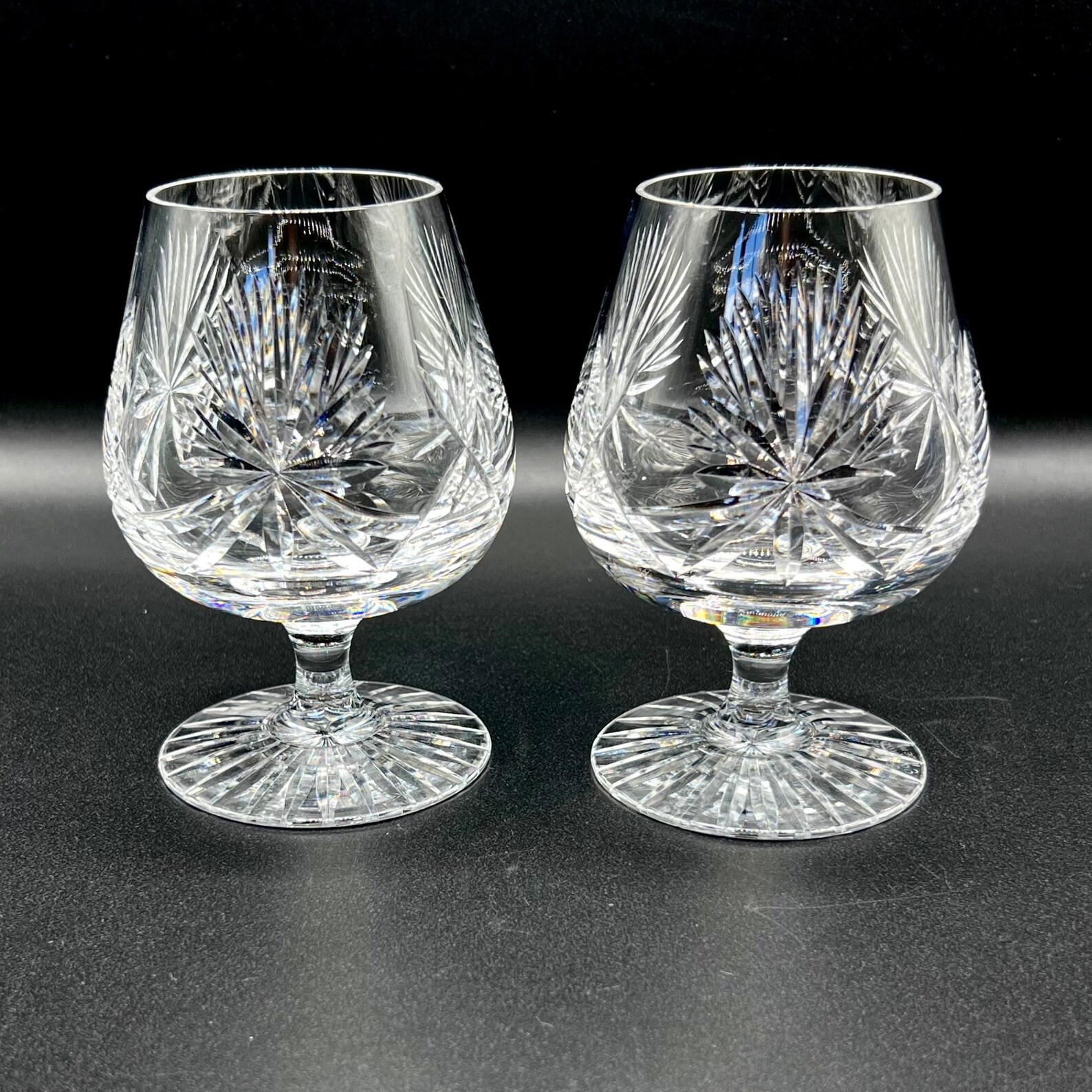 Vintage Edinburgh Crystal Cognac Glasses Star of Edinburgh Pattern - Etsy