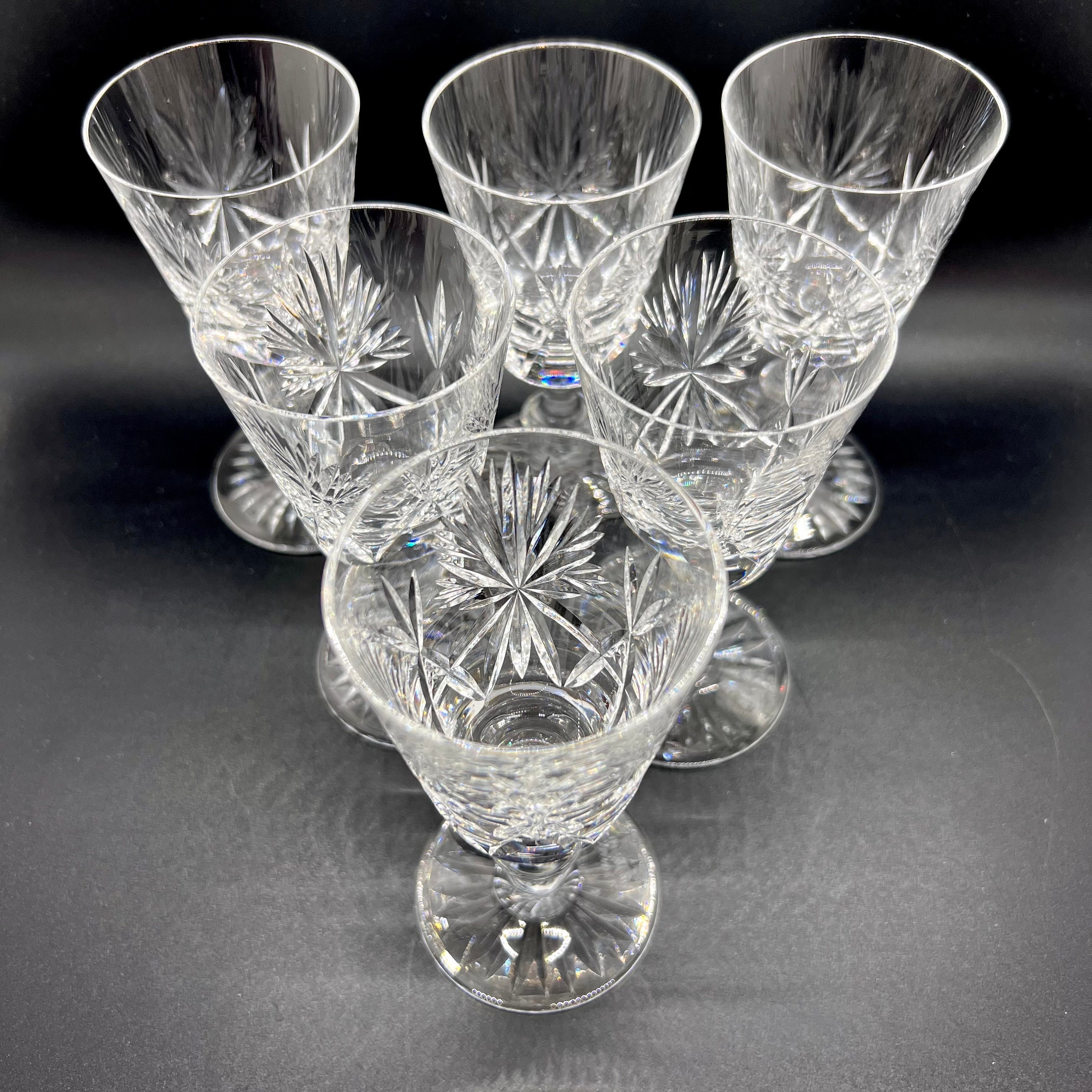 Vintage Edinburgh Crystal Sherry Glasses: Star of Edinburgh, Signed - Etsy