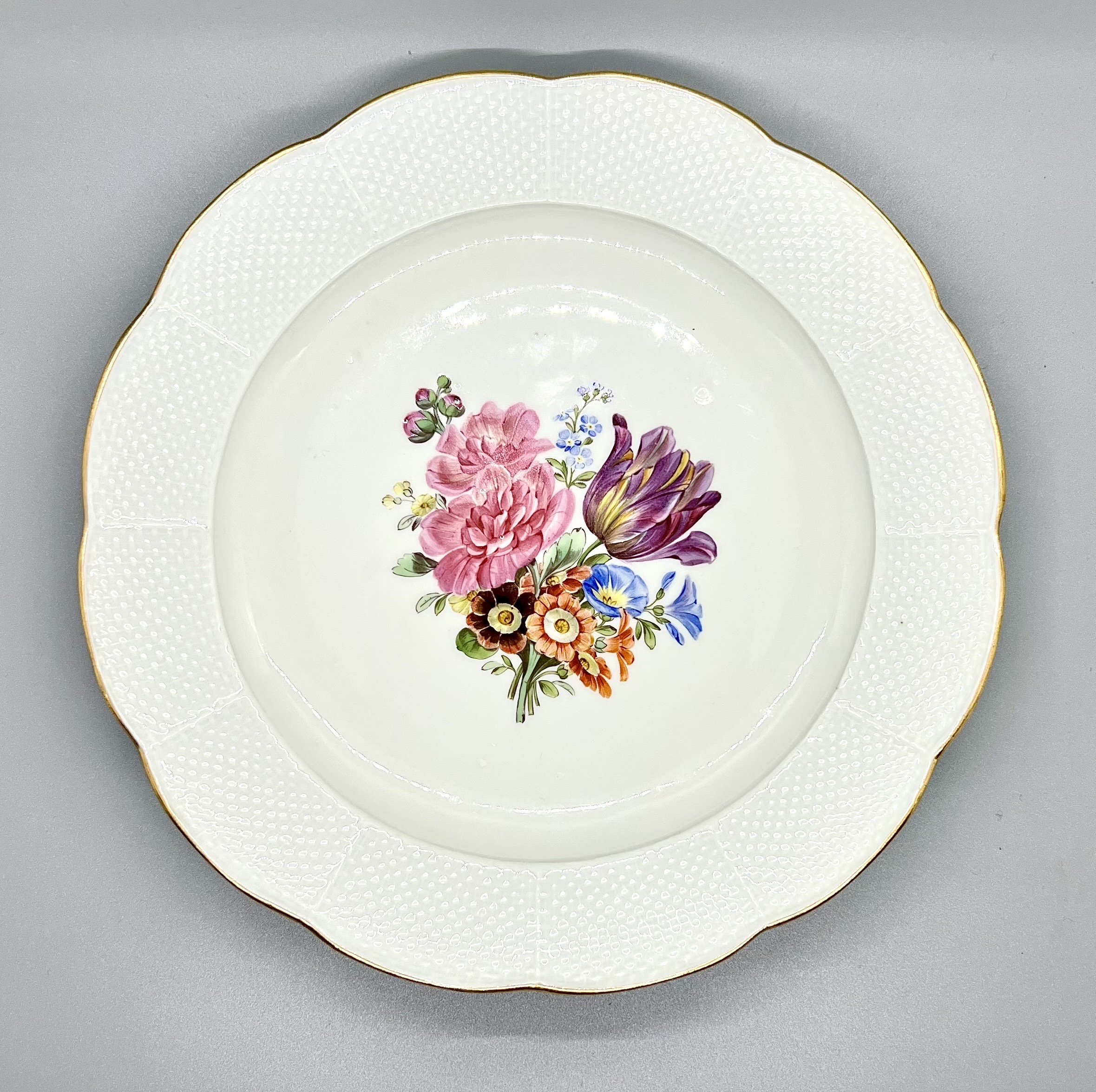ANTIQUE MEISSEN PLATE Meissen Porcelain, 2 Antique Handpainted Plates ...