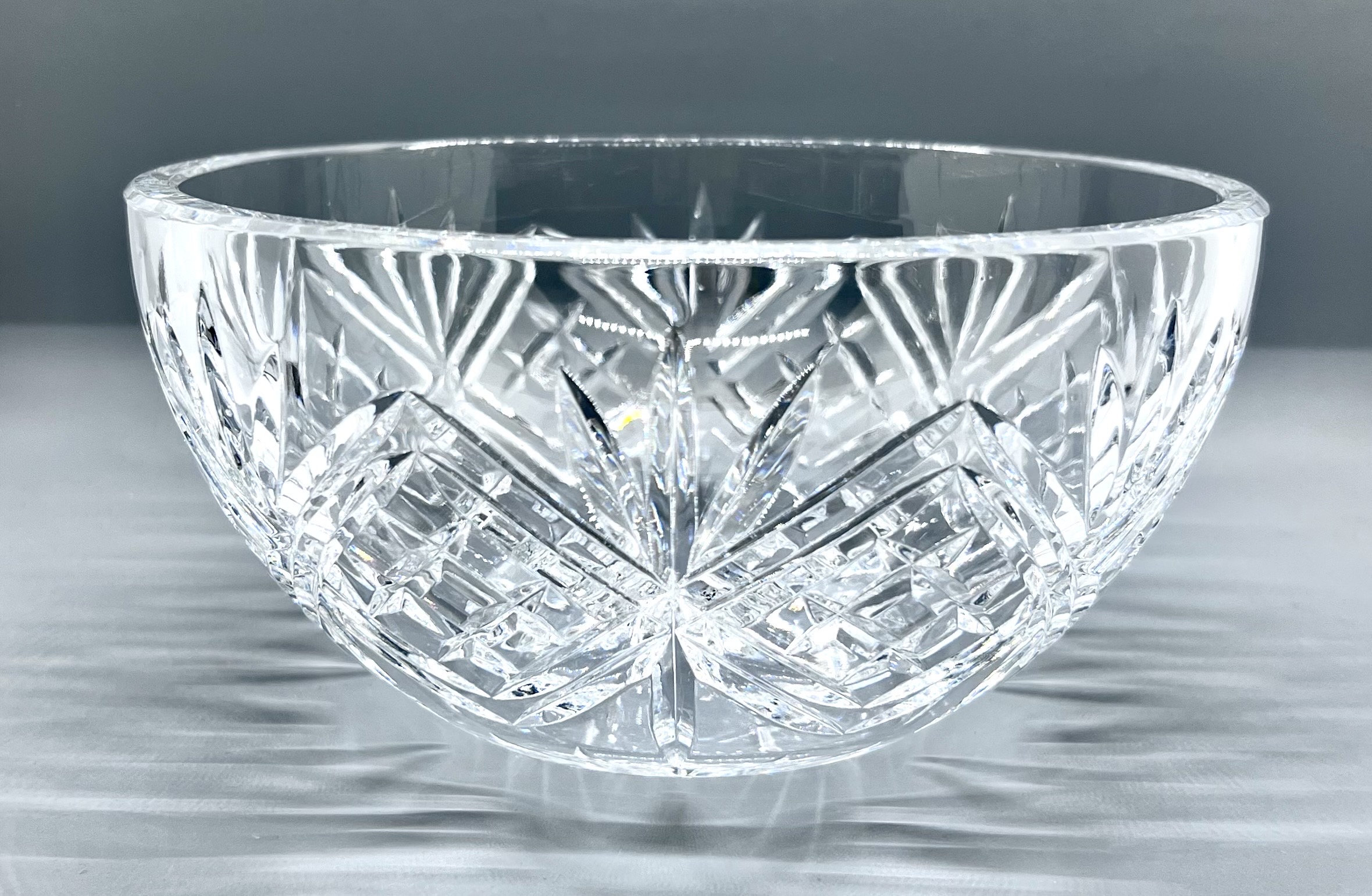 VINTAGE CUT CRYSTAL Bowl Vintage Fruit Bowl Large Crystal Bowl Vintage ...