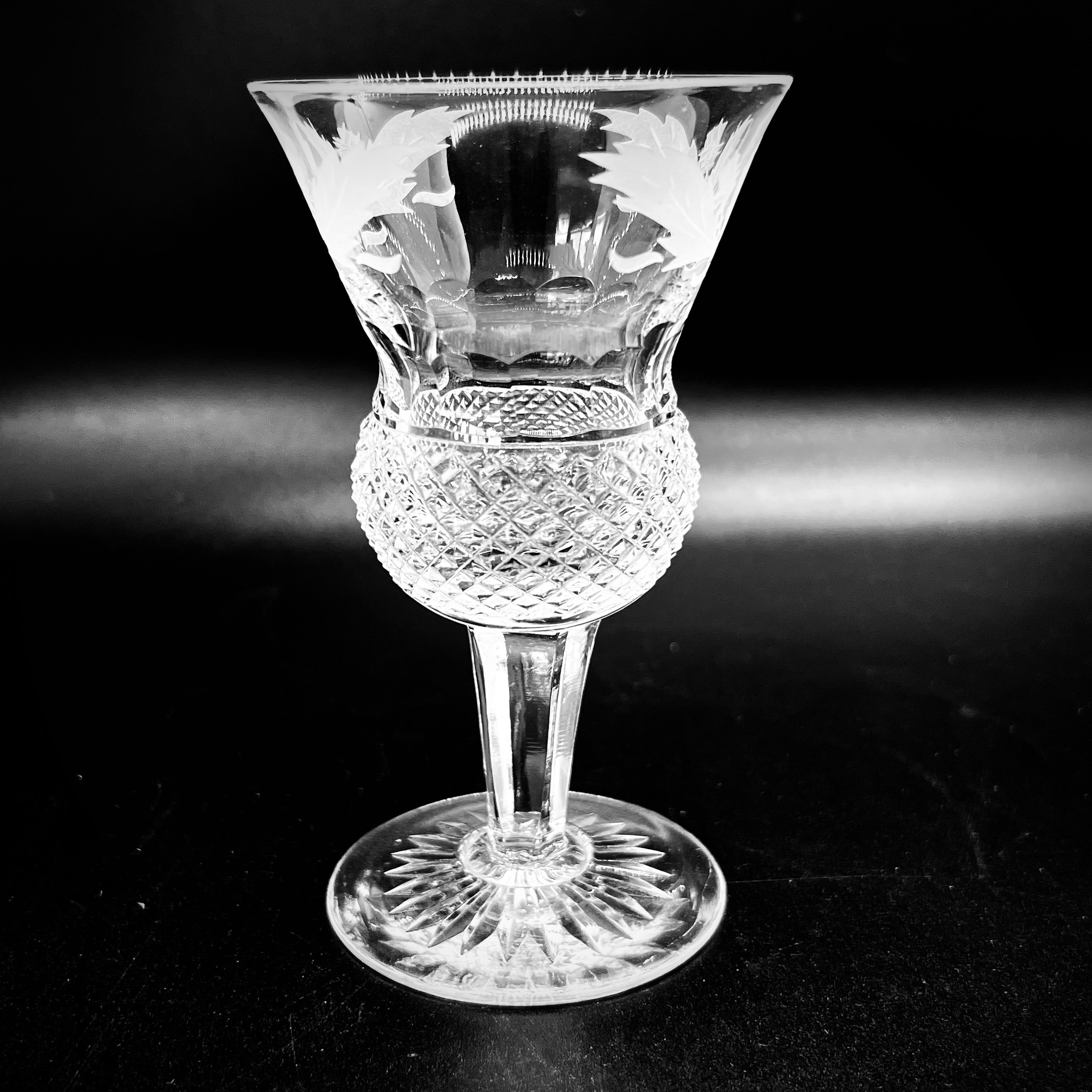 EDINBURGH CRYSTAL GLASS Vintage Edinburgh Thistle Sherry Glass Vintage ...