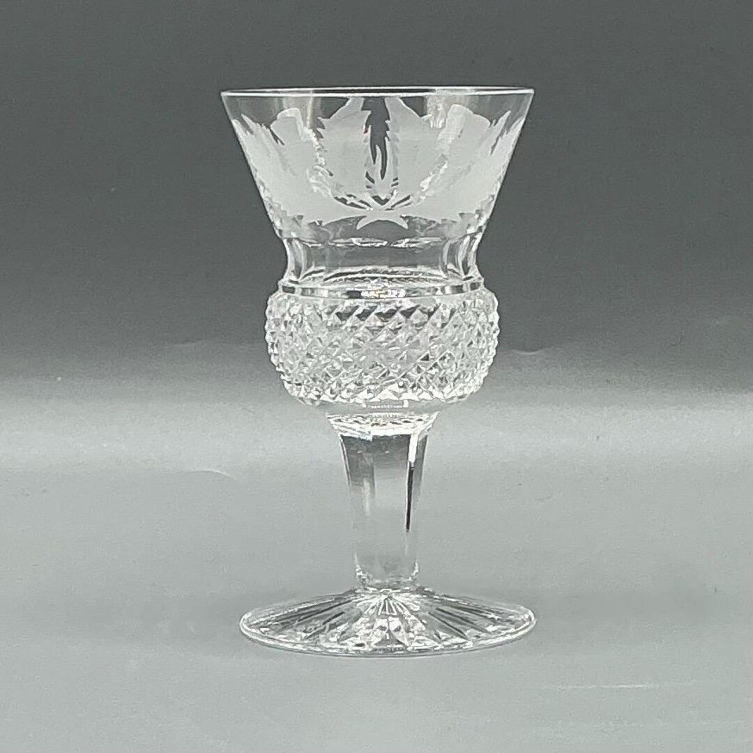 EDINBURGH CRYSTAL THISTLE Shot Glass | Signed Vintage Edinburgh ...