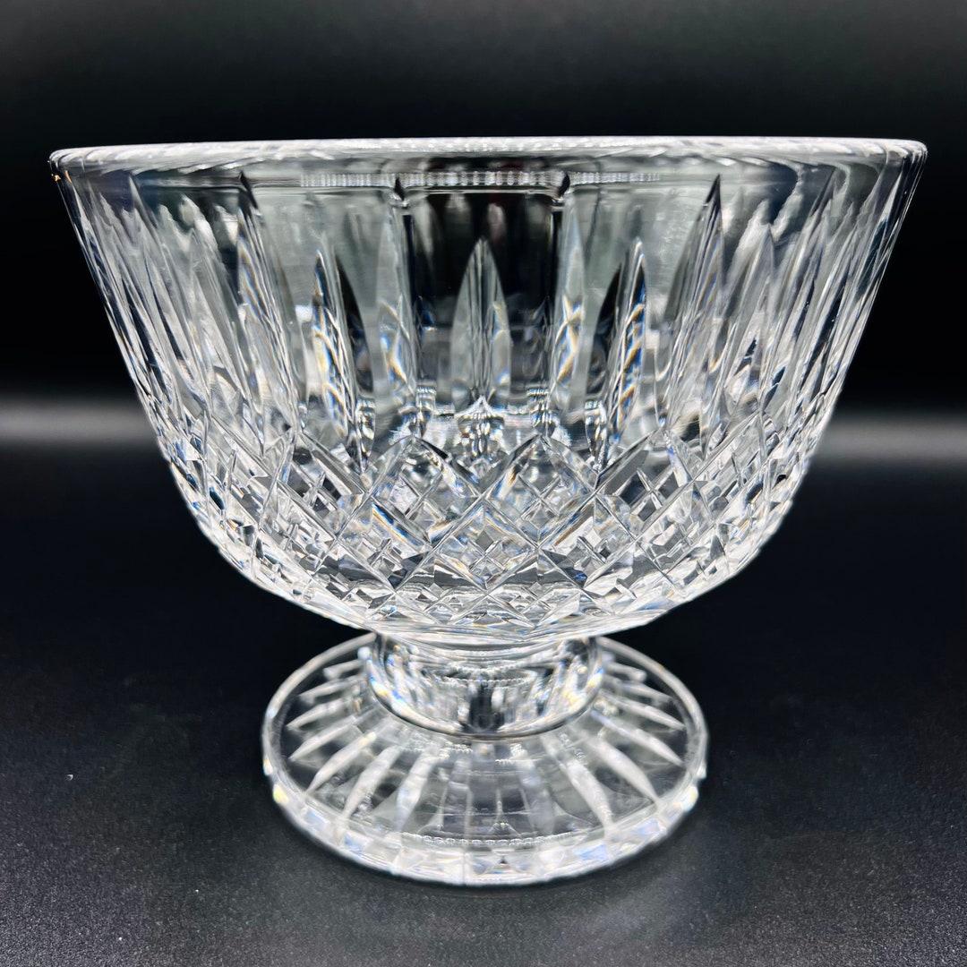 Vintage Cut Crystal Pedestal Bowl: Heavy Lead Crystal Centerpiece - Etsy