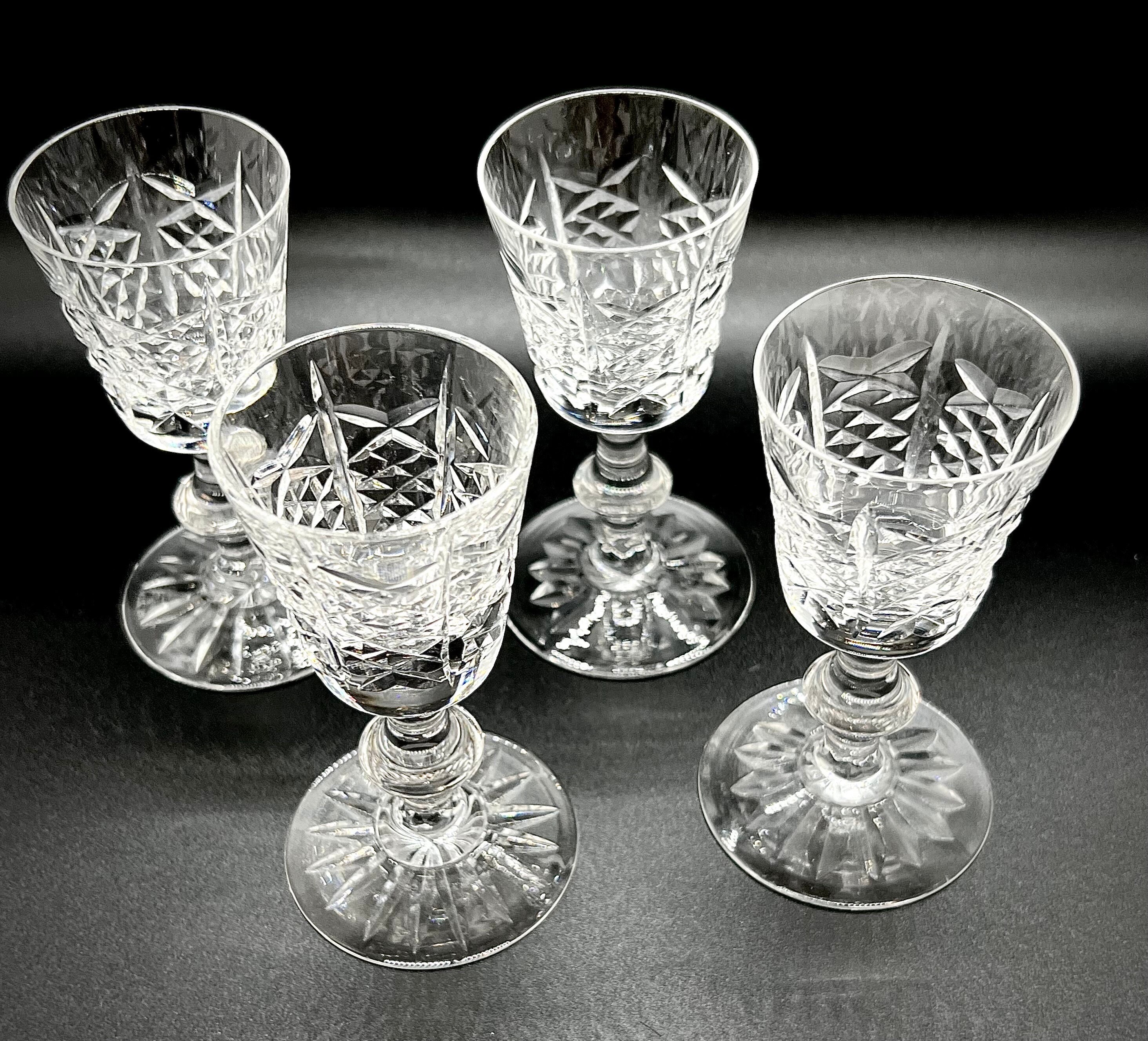 Vintage EDINBURGH CRYSTAL Sherry Port Cordial , 2 Cordial Glasses ...