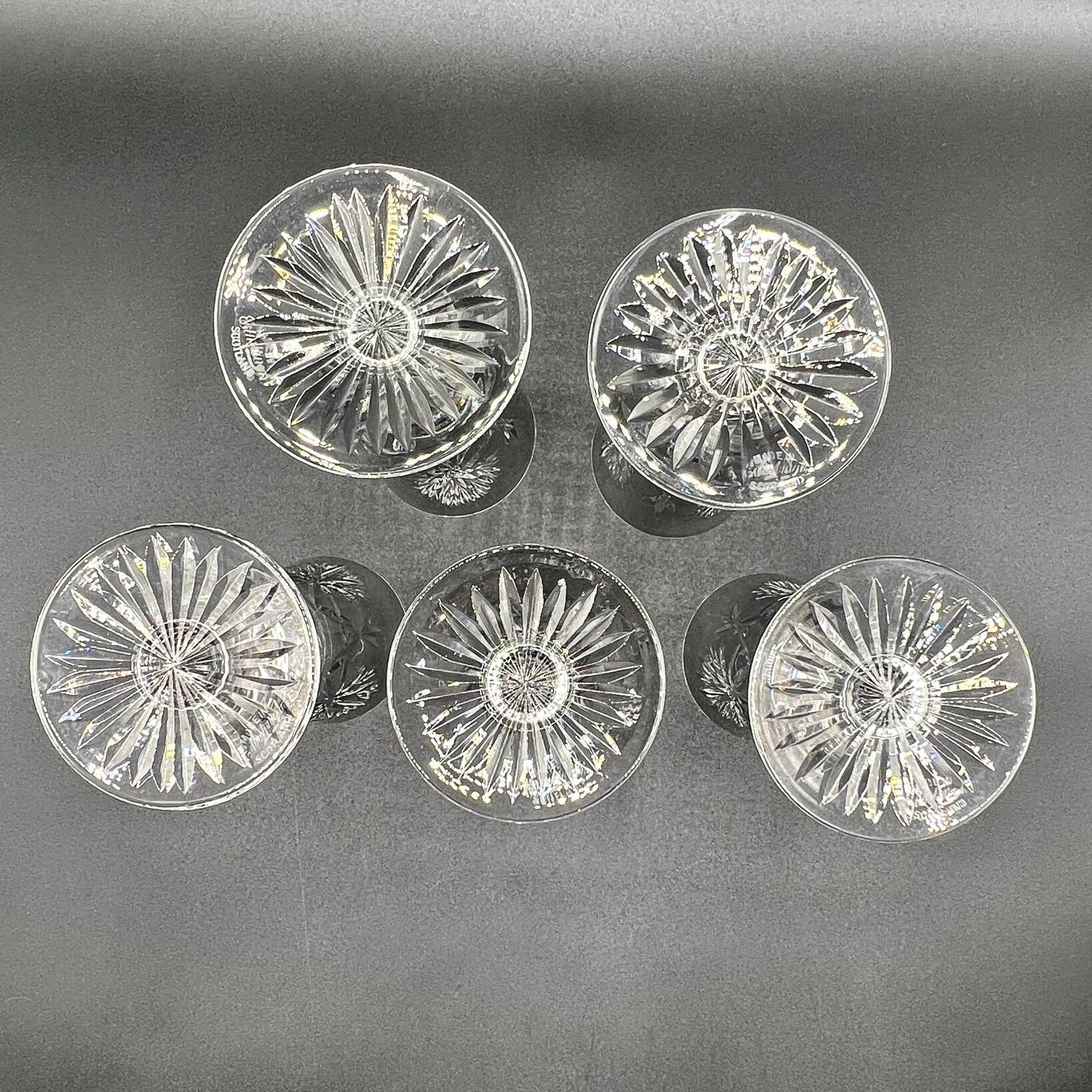 Vintage Edinburgh Crystal Champagne Flutes, Star of Edinburgh Pattern ...
