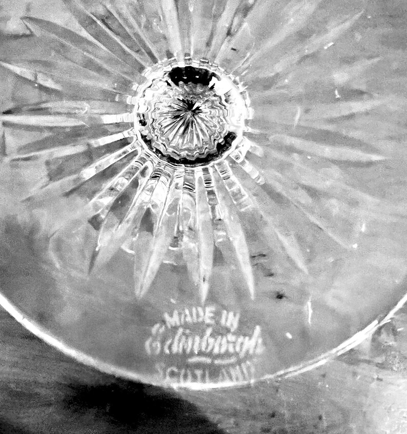 VINTAGE EDINBURGH CRYSTAL Champagne Glasses, Star of Edinburgh Pattern ...