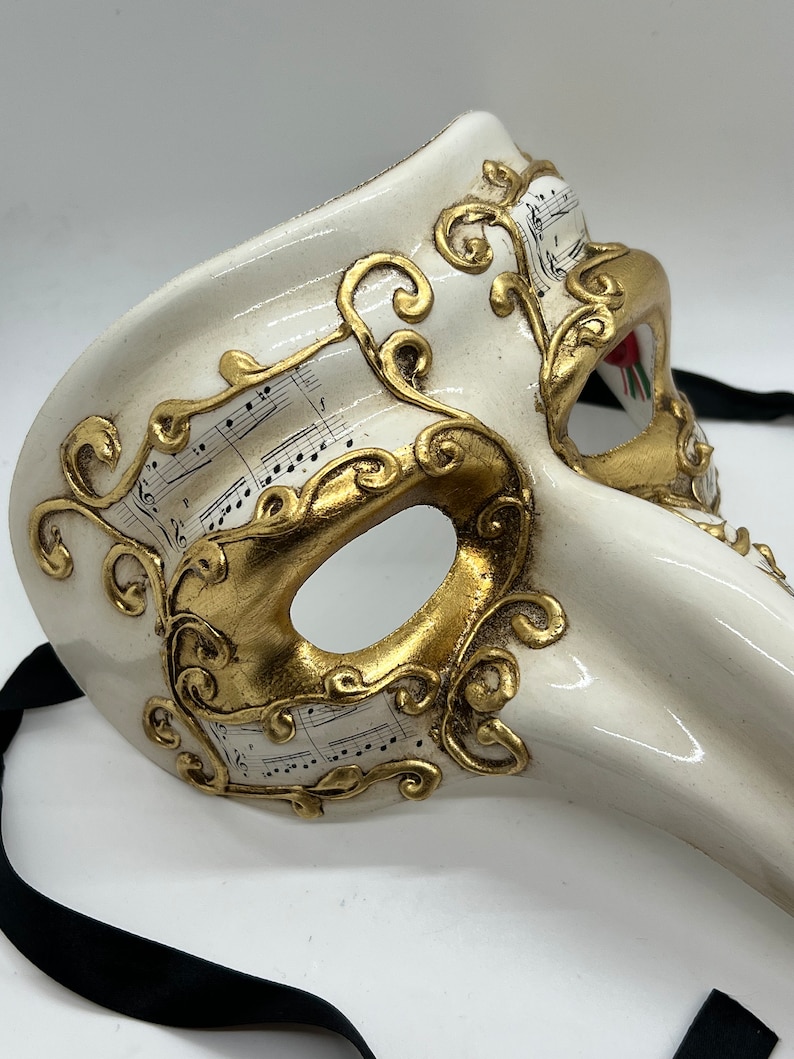 Venetian Long Nose Casanova Mask, Original Handpainted Made in Italy ...