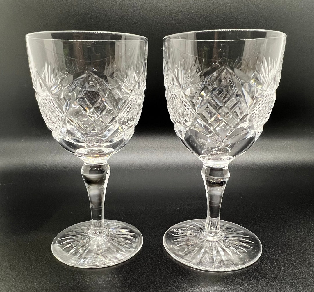 VINTAGE PORT GLASSES | Vintage Cut Crystal Sherry Glasses | Vintage ...