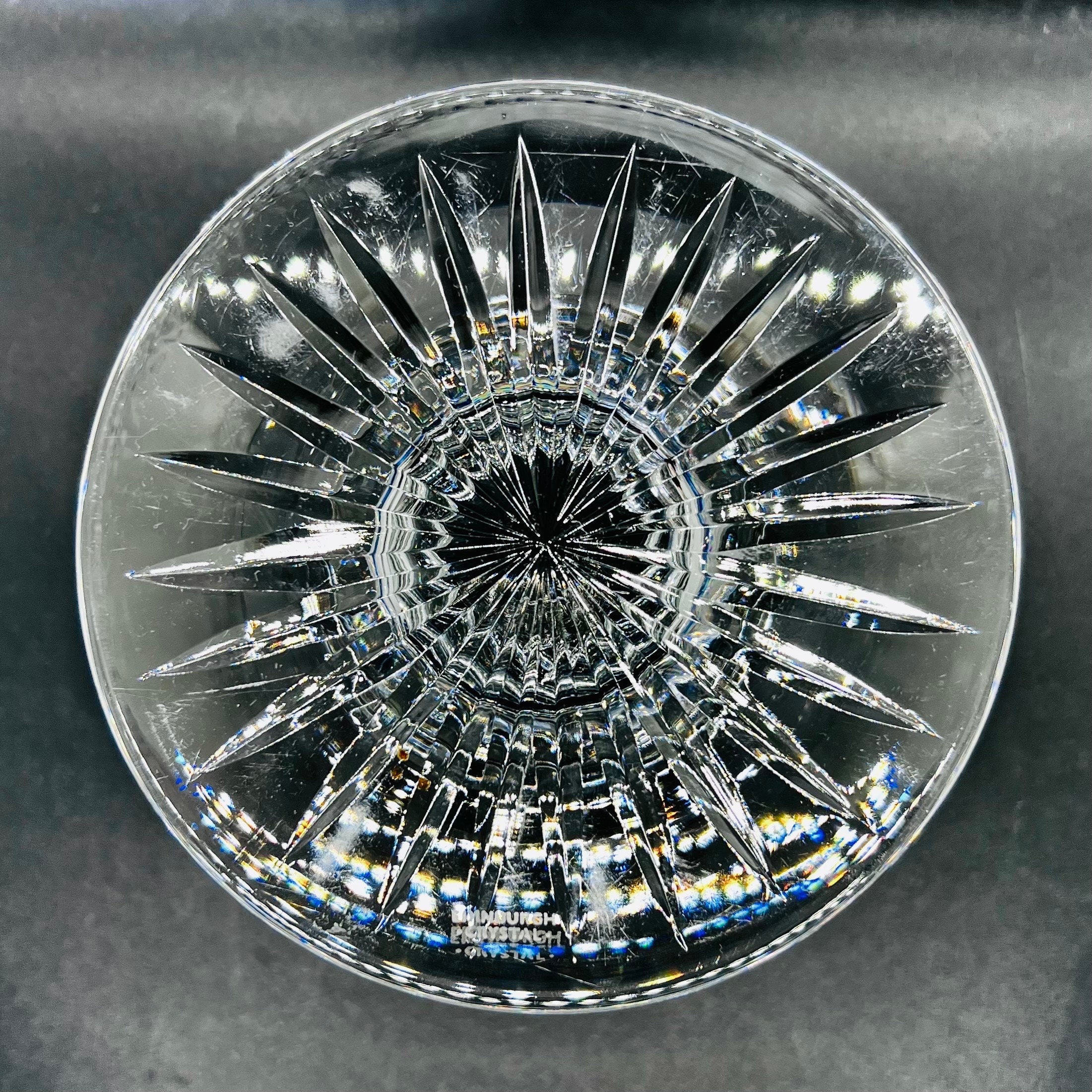 Edinburgh Crystal Bowl, Thistle Pattern, Vintage Cut & Etched Crystal ...