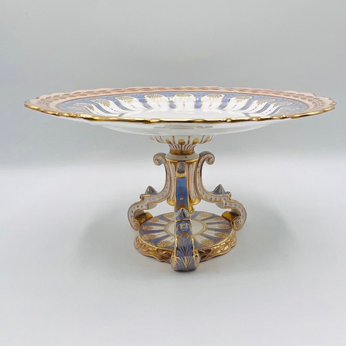 ANTIQUE PORCELAIN TAZZA Antique Paragon Compote Plate , Edwardian ...