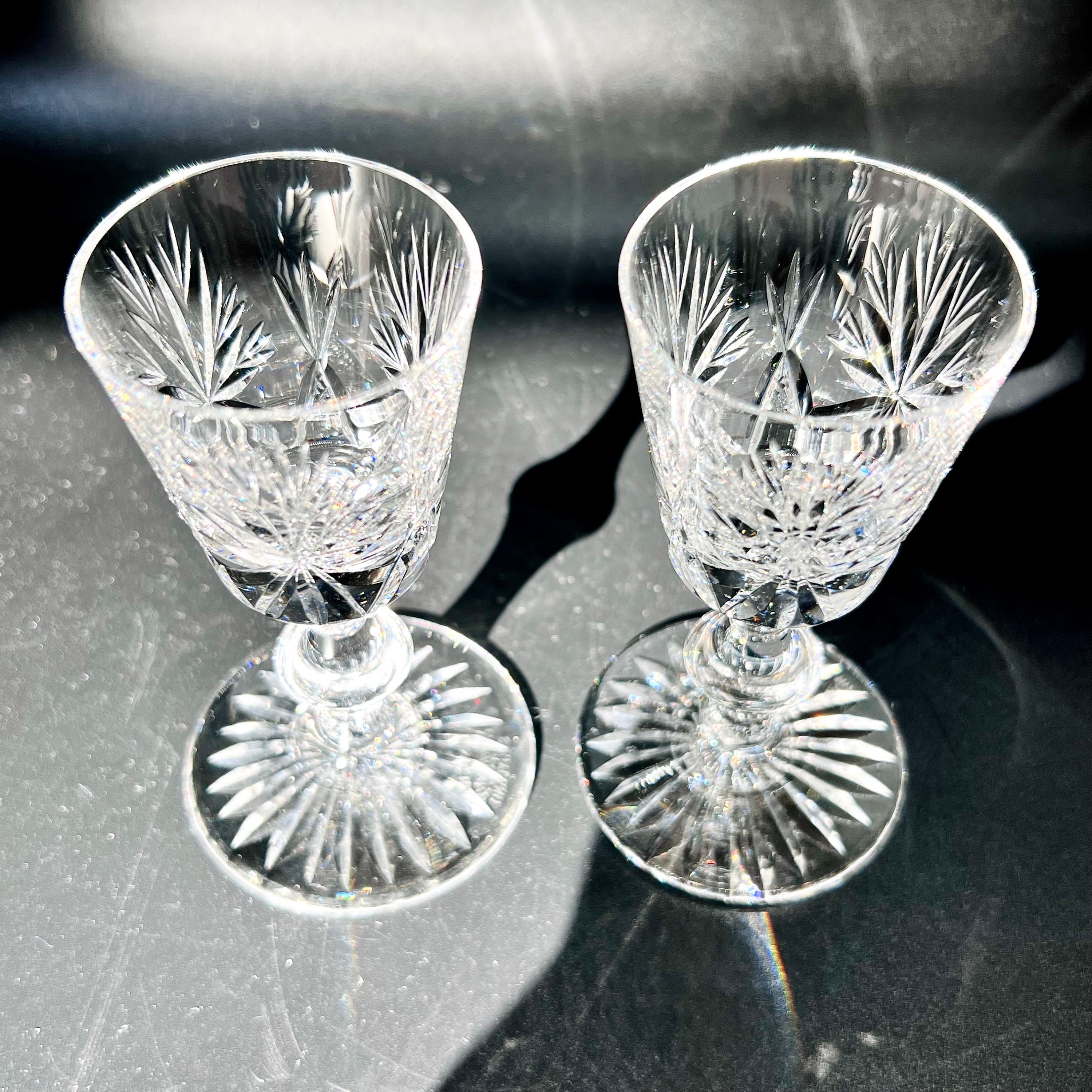 VINTAGE EDINBURGH CRYSTAL, Star of Edinburgh, 2 Liquer, Aperitif ...