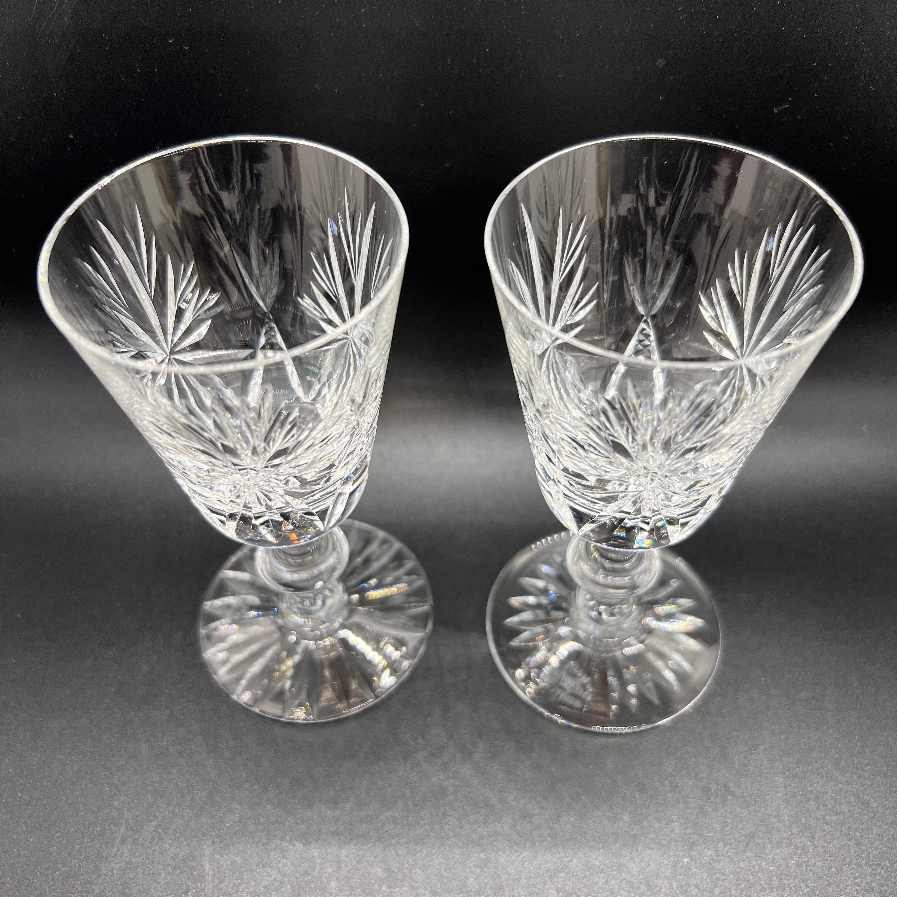 Vintage Sherry Glasses – Set of 5 Star of Edinburgh Crystal Pattern ...