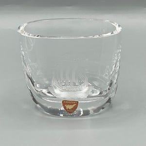 Vintage Orrefors Crystal Glass Desk Set With Nsutical Ship Deco, Signed ...