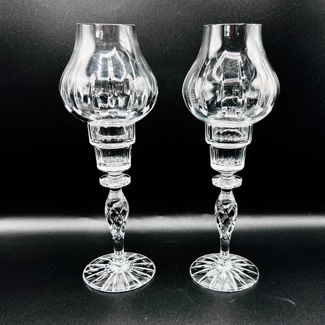 Vintage Cut Crystal Candlestick Holders: Regency Style Home Decor - Etsy