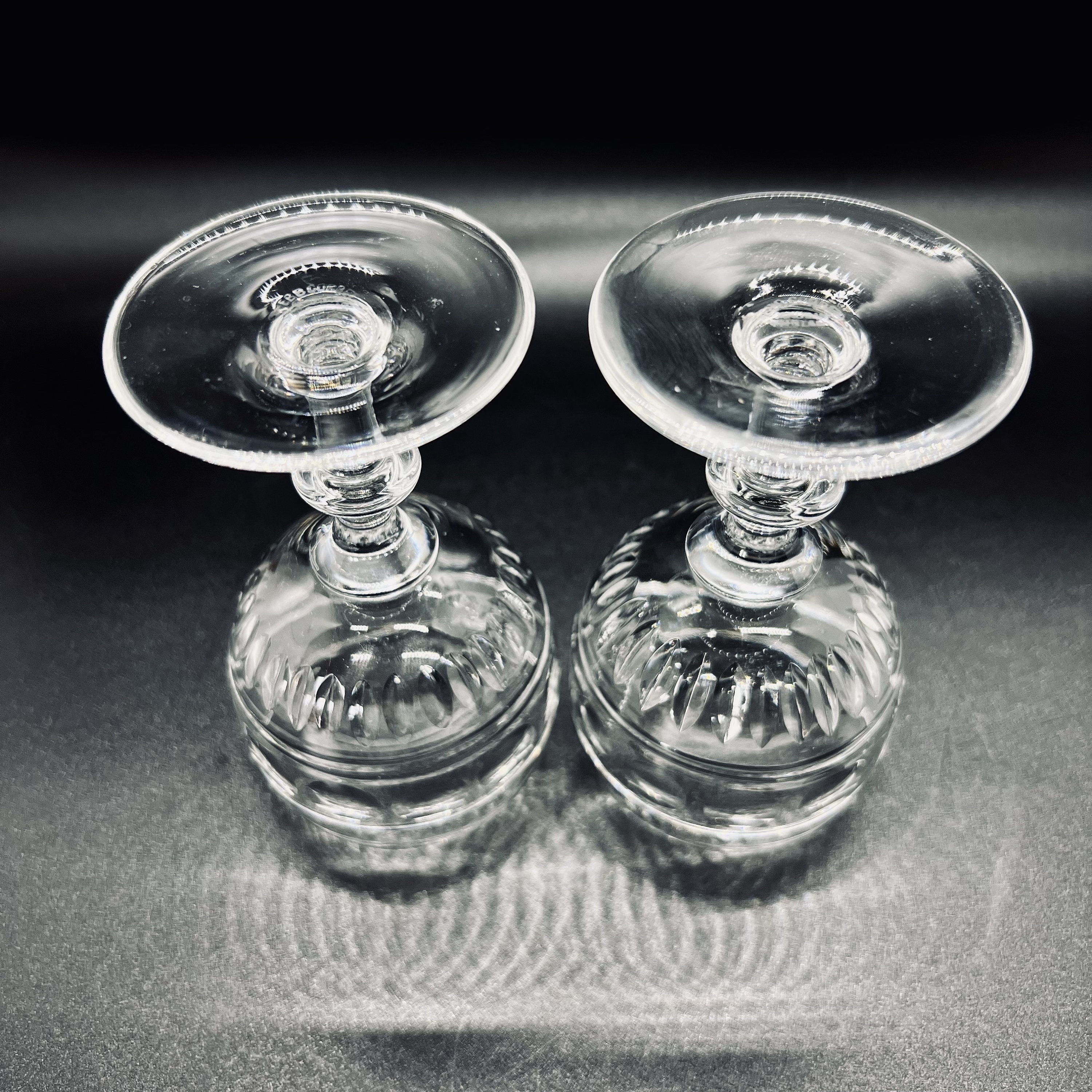 Vintage Dimple Cut Glass Vintage Small Port or Cordial Glass Vintage ...