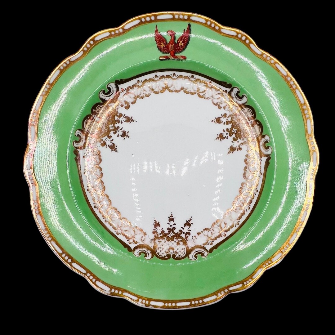 Antique Spode Felspar Porcelain Amorial Plate C.1820. Collectible Early ...
