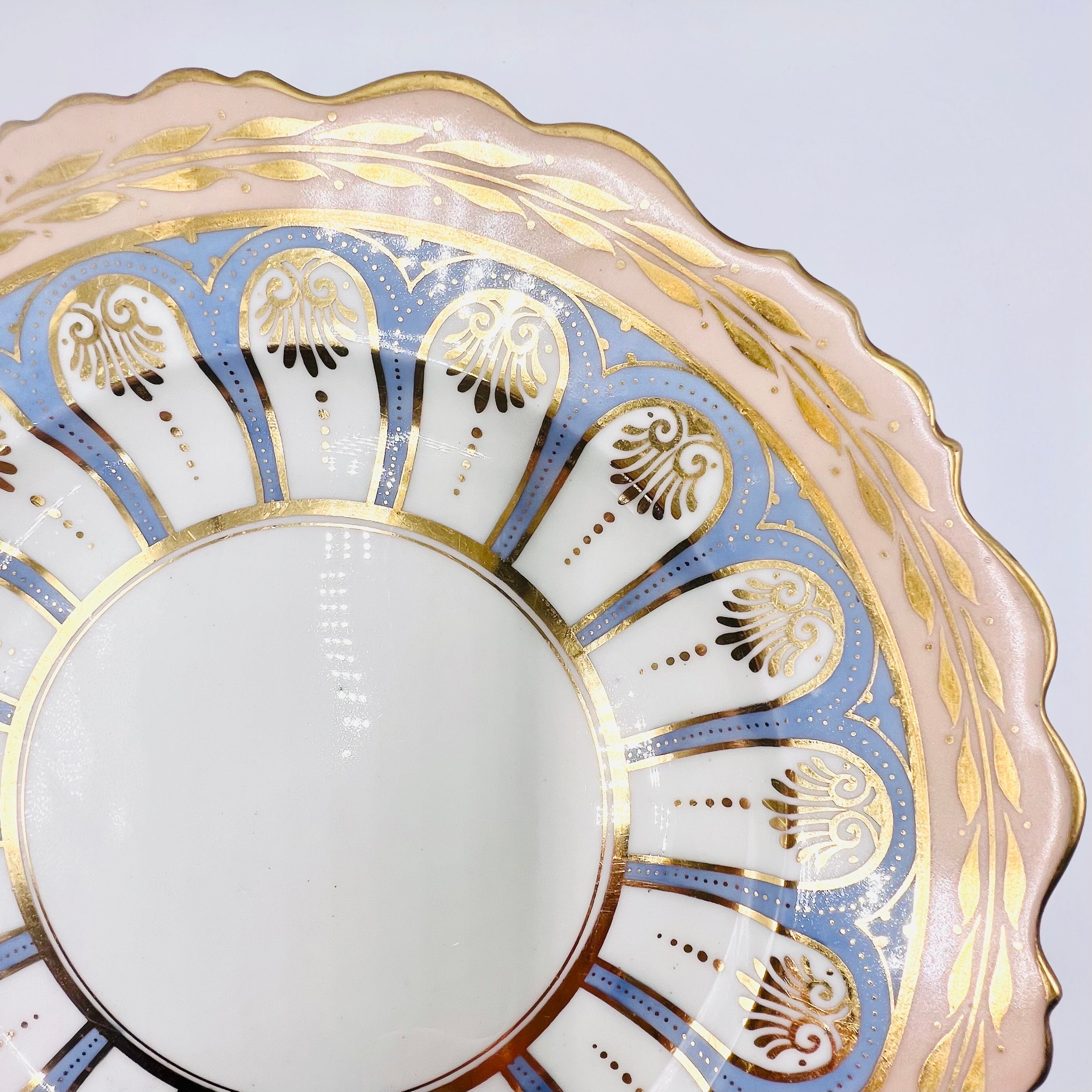ANTIQUE PORCELAIN TAZZA Antique Paragon Compote Plate , Edwardian ...
