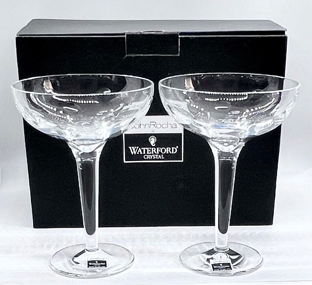 WATERFORD CRYSTAL CHAMPAGNE Saucer Glasses by John Roche, Imprint ...