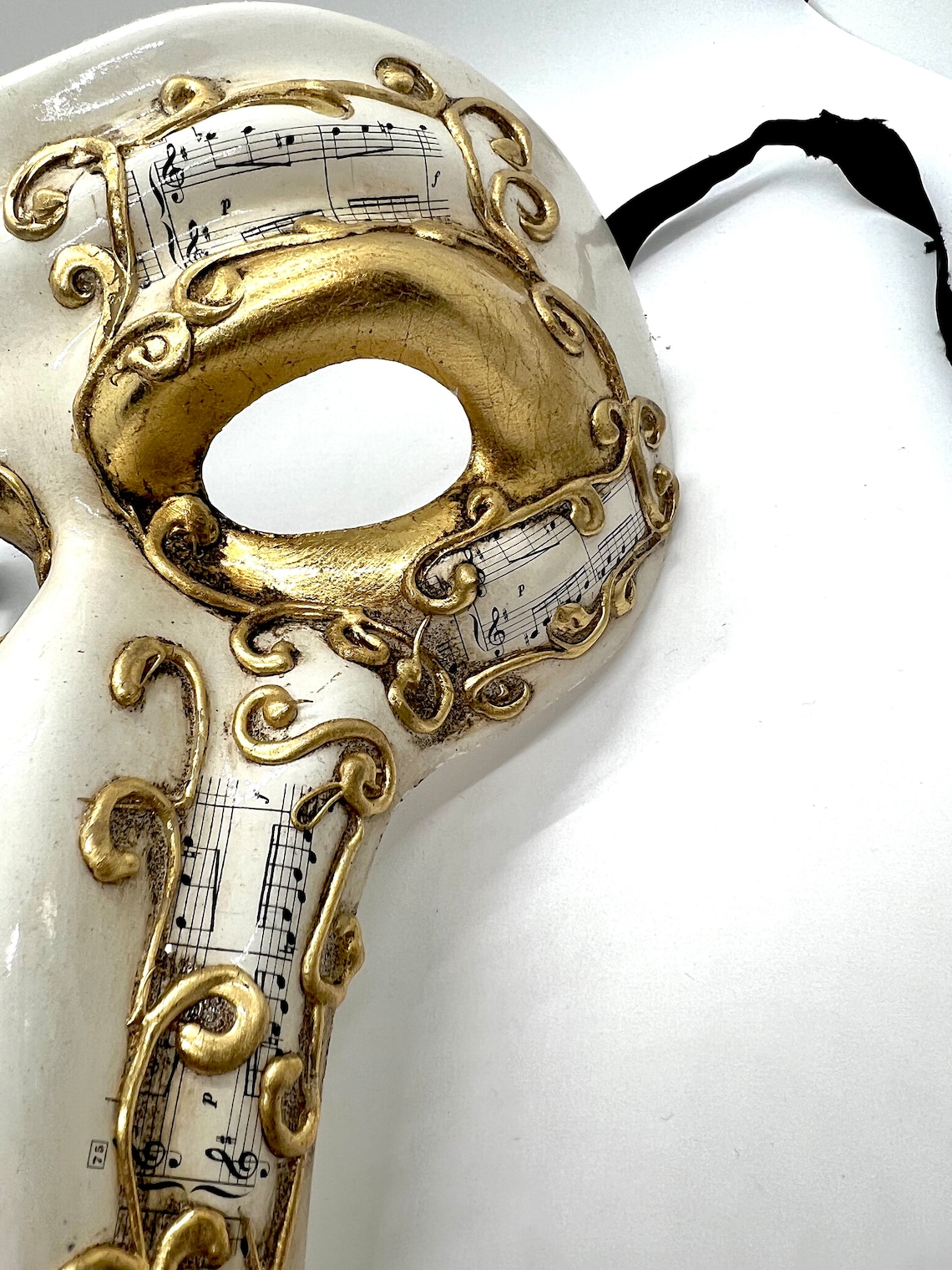 Venetian Long Nose Casanova Mask, Original Handpainted Made in Italy ...