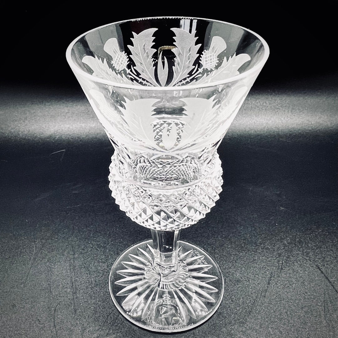 Vintage Edinburgh Crystal Thistle Sherry Glass - Signed Collectible - Etsy