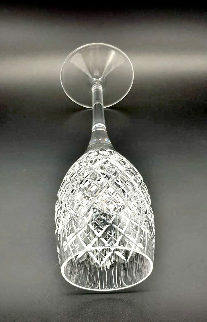 6 STUART WINE Goblets STU 118 Pattern Large Wine Glass 8.38 Cut Crystal ...