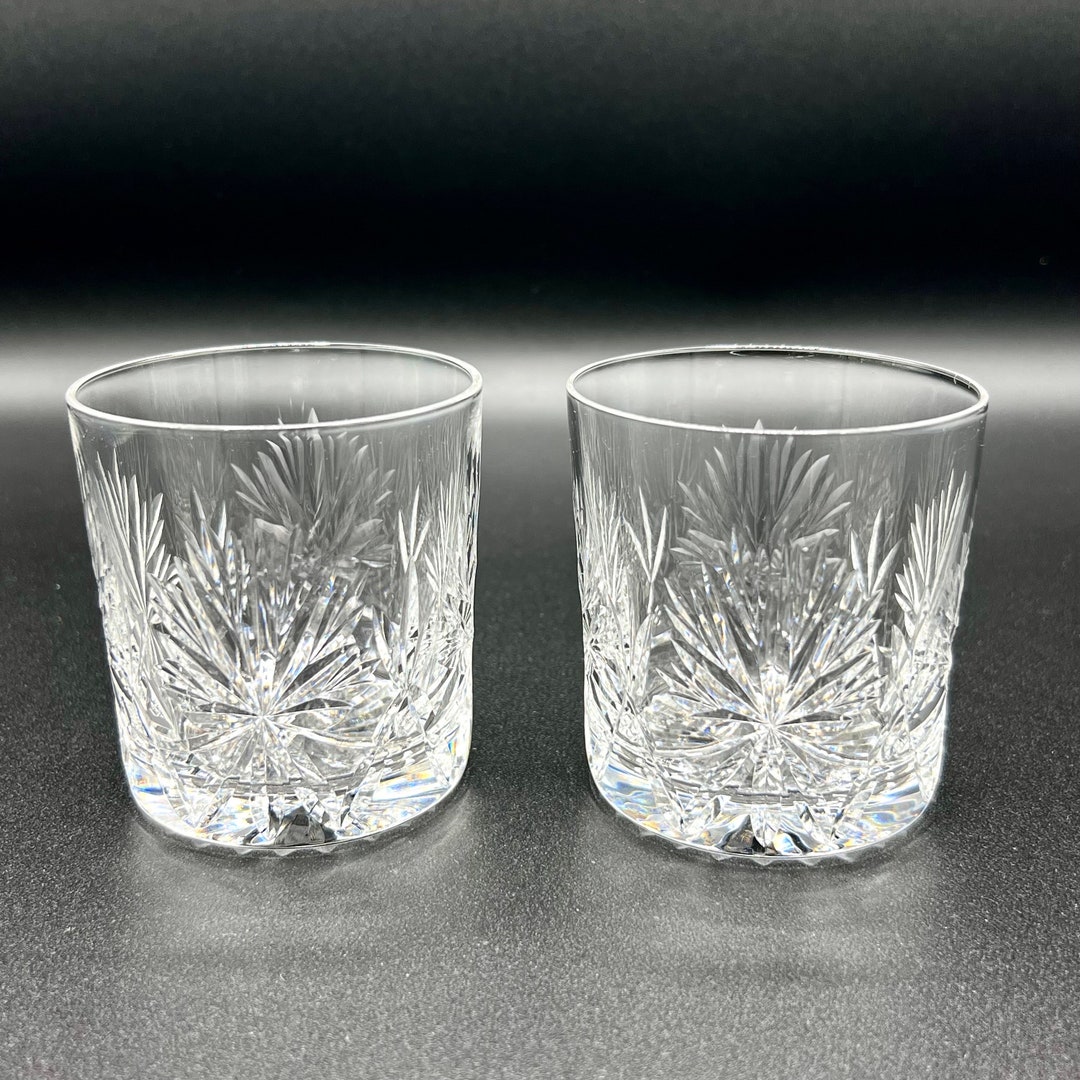 EDINBURGH CRYSTAL Vintage Star of Edinburgh Whiskey Glasses Cut Crystal ...