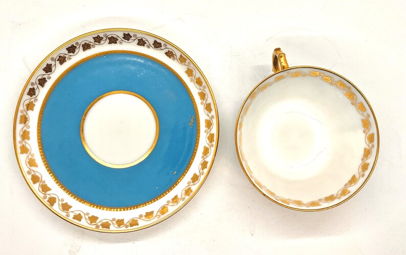ANTIQUE SEVRES CUP Blue Sevres Porcelain Cup and Saucer King Louis ...