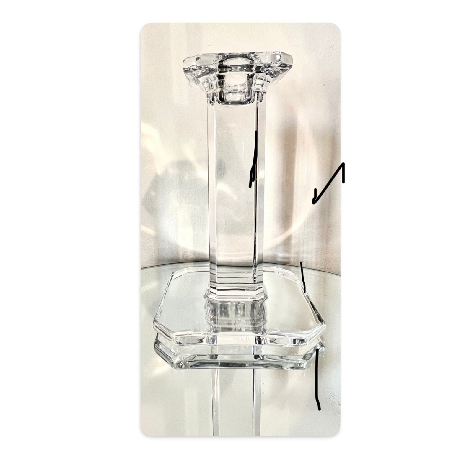 Vintage Lead Crystal JASPER CONRAD Candlestick Holder STUART Crystal ...