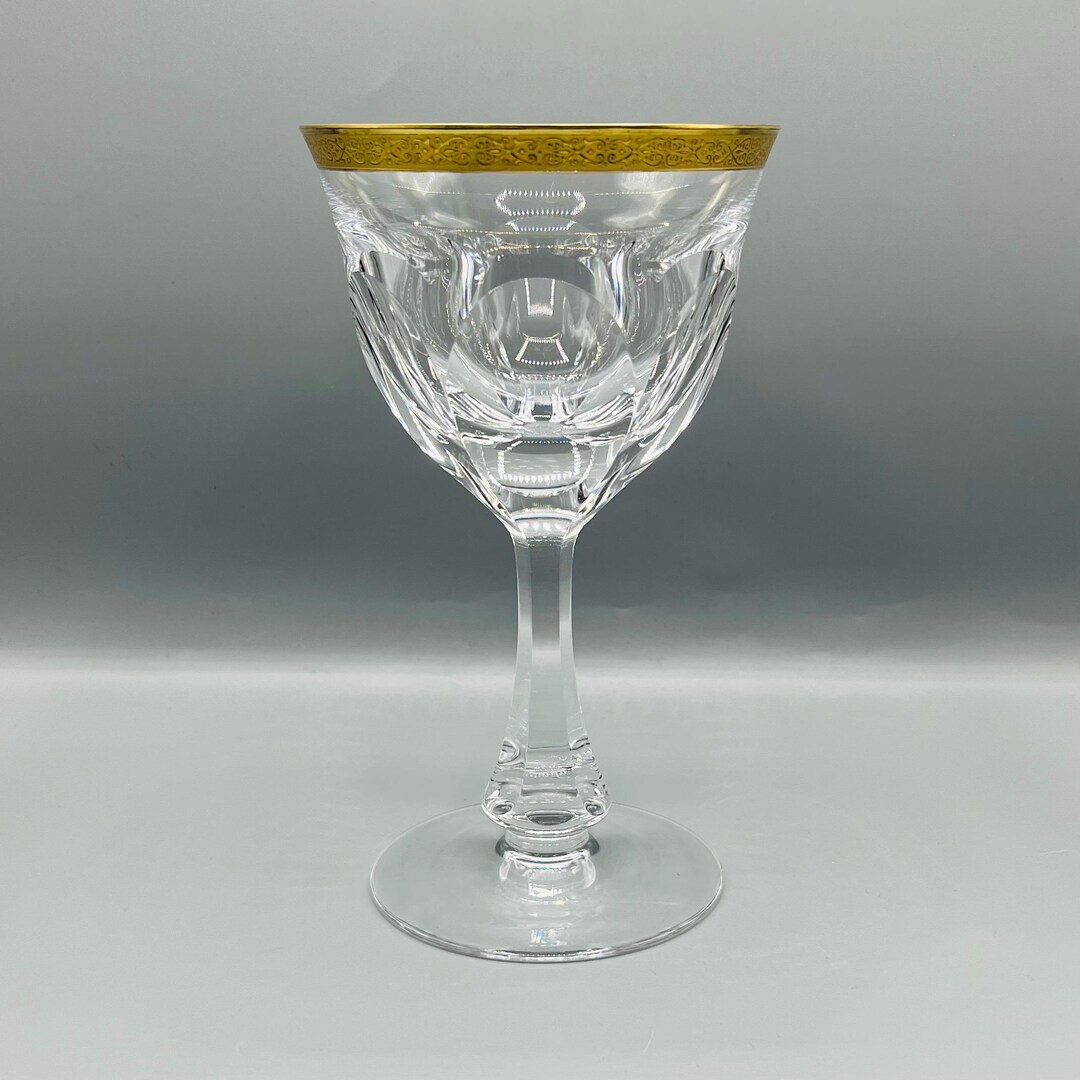 MOSER Wine Glasses, 1 Vintage Bohemian Cut Crystal Lady Hamilton 24k ...