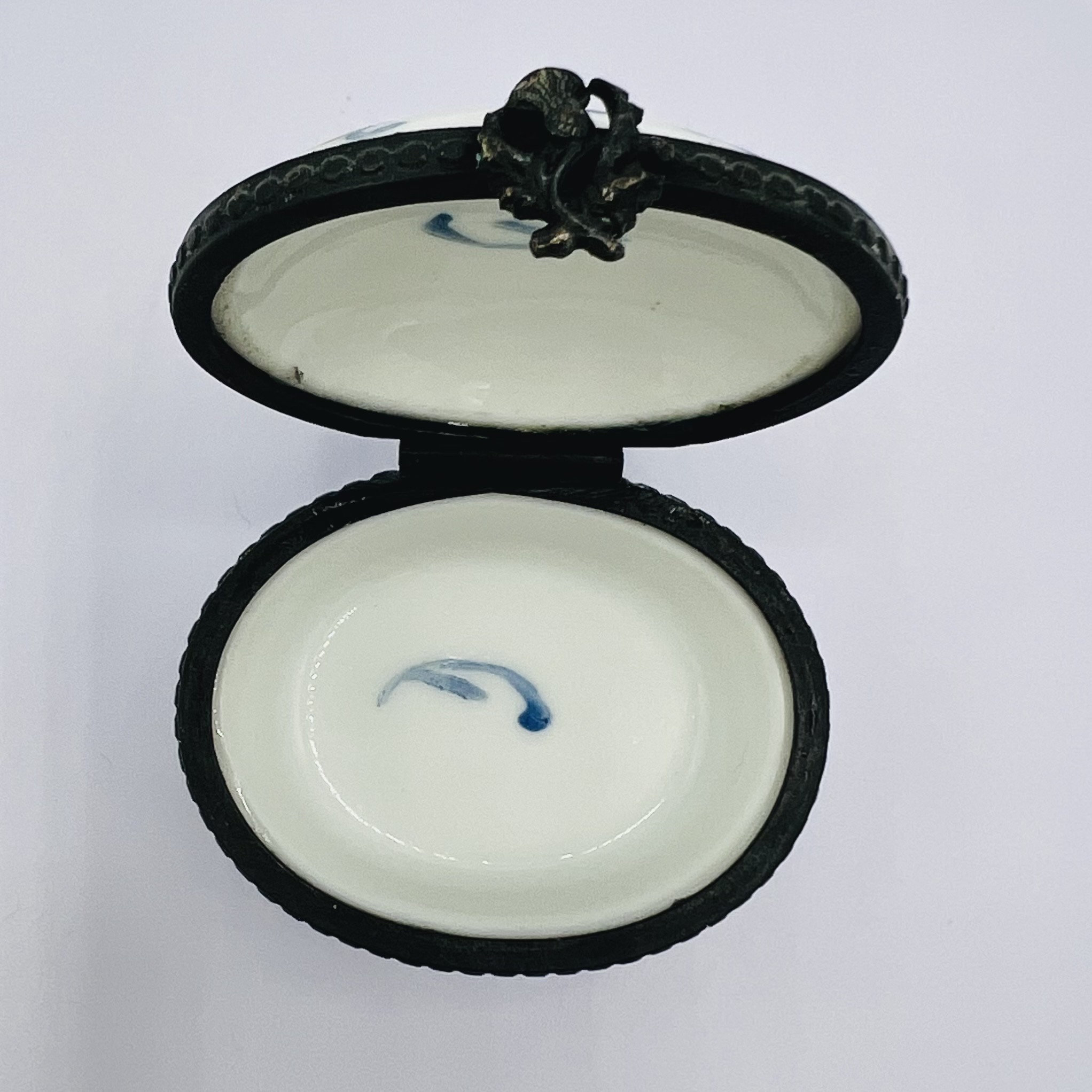 Vintage Limoges Porcelain Pill Box: French Handpainted Floral Trinket ...