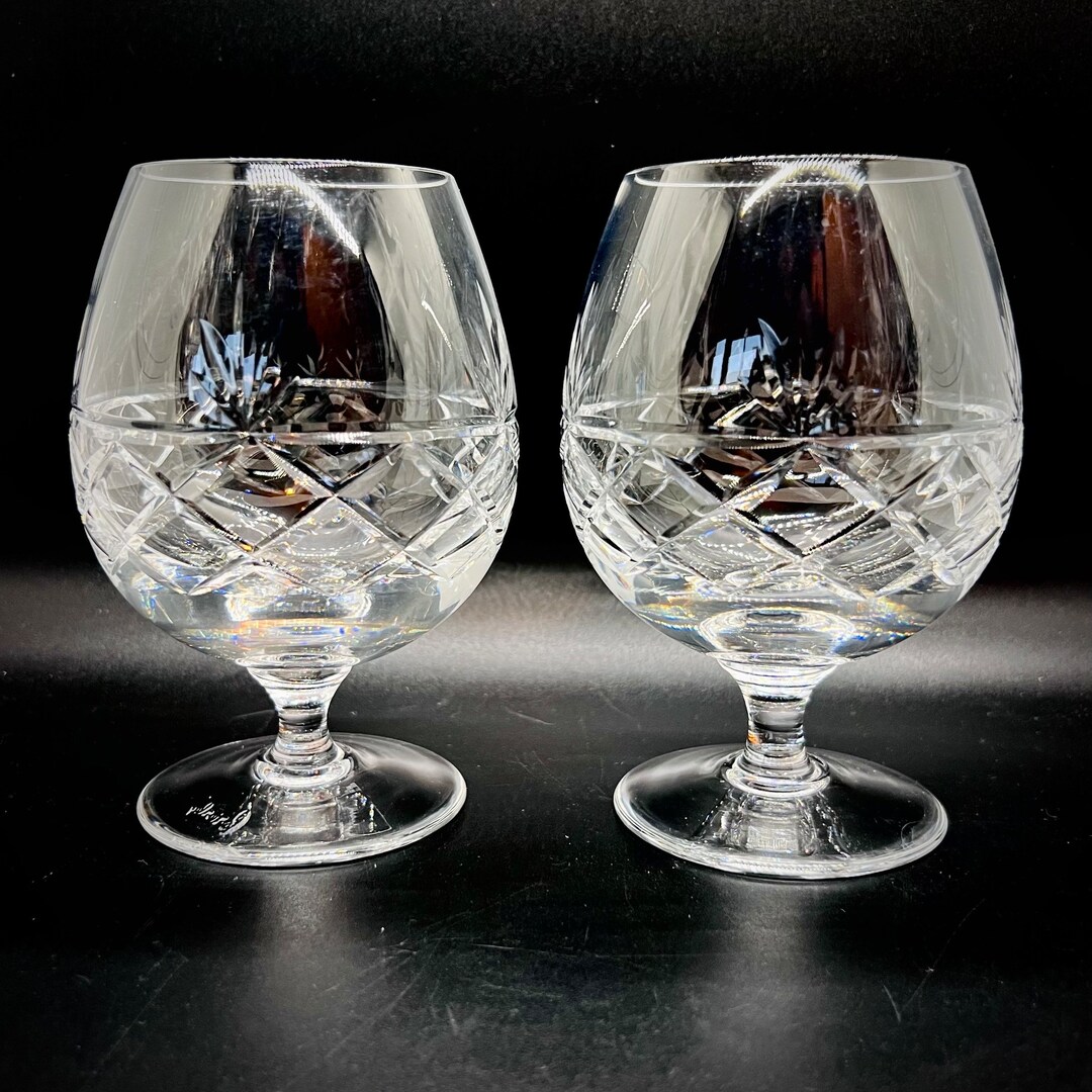 Royal Brierly Crystal, Vintage Cognac Snifter Balloon Glasses, Cut ...