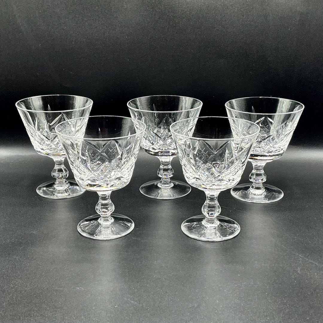 VINTAGE Stuart Crystal Low Sherbet Coupe Glasses, Glengarry Cambridge ...