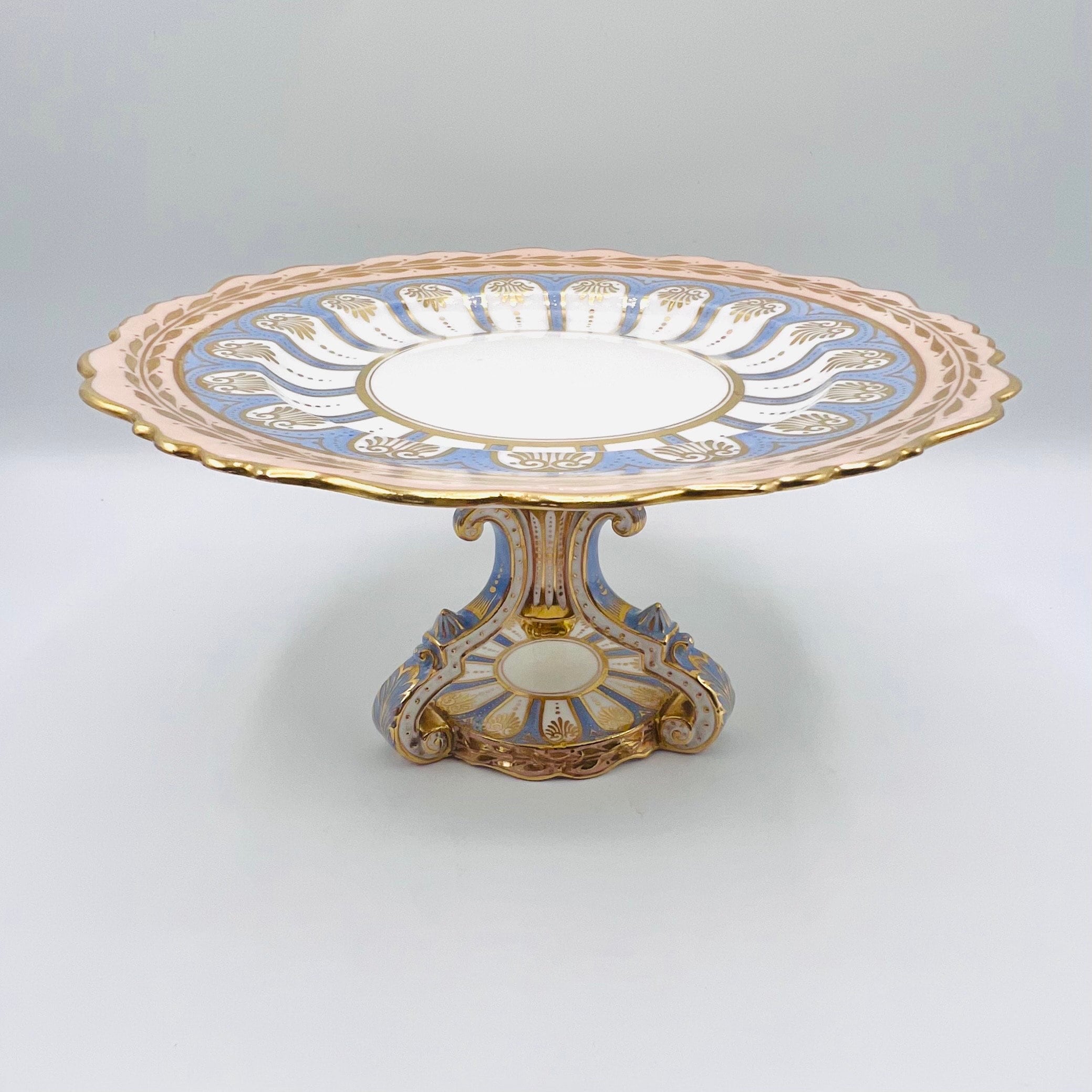 ANTIQUE PORCELAIN TAZZA Antique Paragon Compote Plate , Edwardian ...