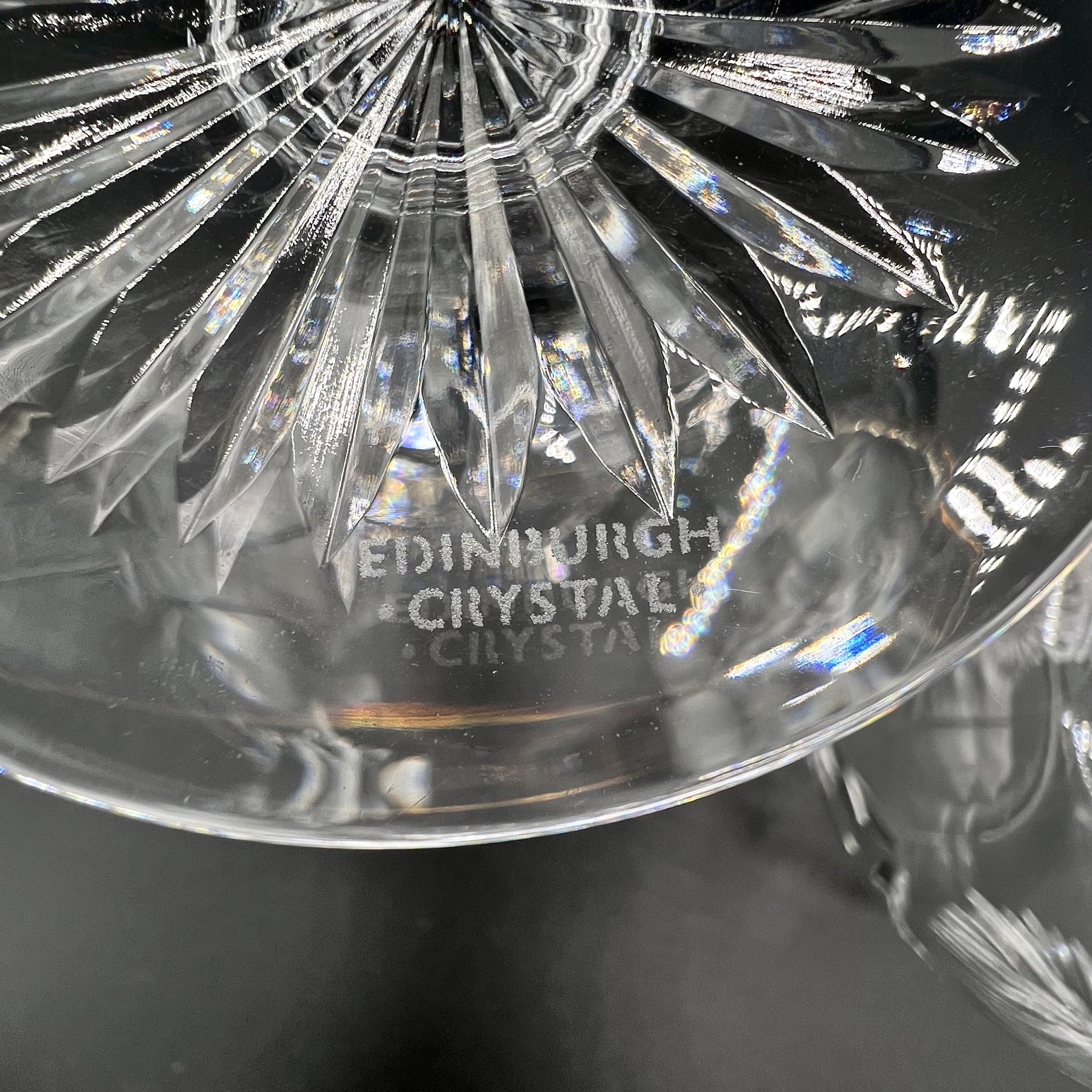 EDINBURGH CRYSTAL COGNAC Glasses, Star of Edinburgh Pattern, Vintage ...