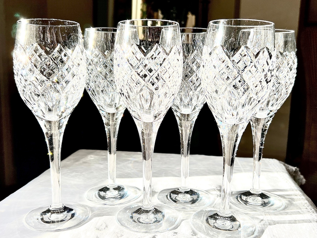 6 STUART WINE Goblets | STU 118 Pattern | Large Wine Glass | 8.38 ...