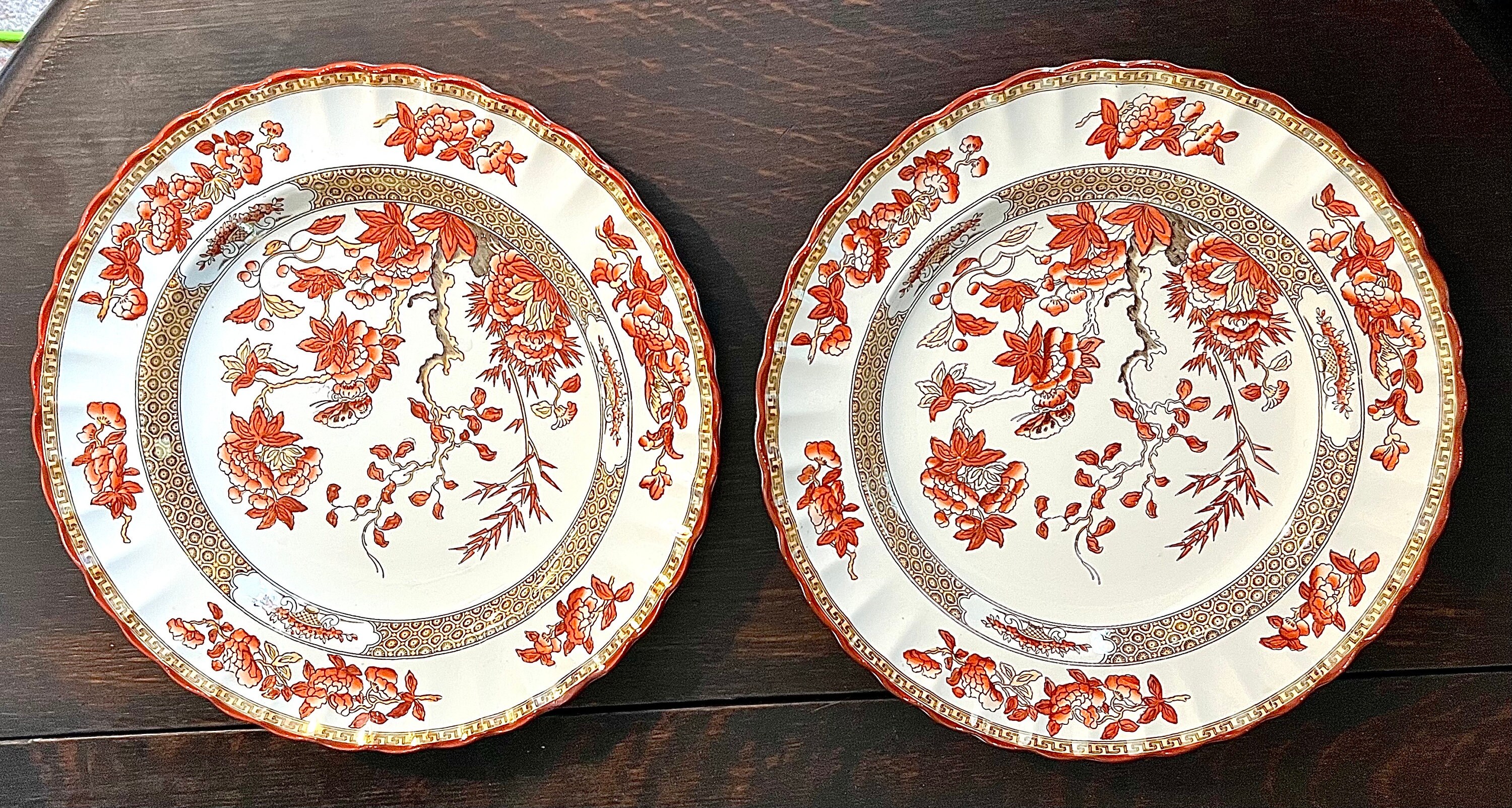 2 ANTIQUE SPODE Porcelain PLATES | Pattern Indian Tree, Width 25 Cm - Etsy