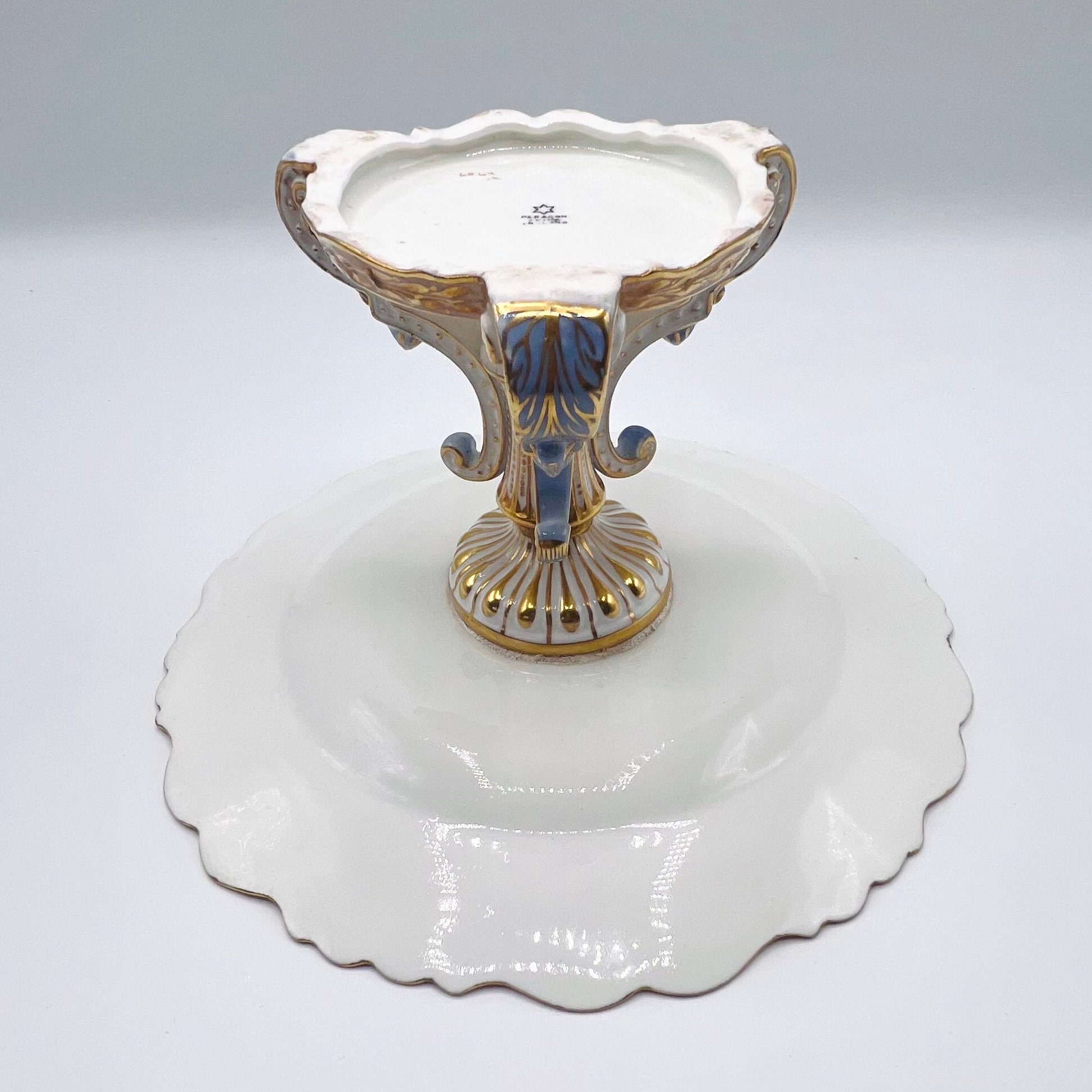 ANTIQUE PORCELAIN TAZZA Antique Paragon Compote Plate , Edwardian ...