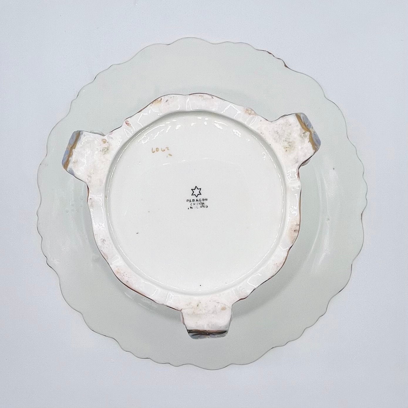 ANTIQUE PORCELAIN TAZZA Antique Paragon Compote Plate , Edwardian ...