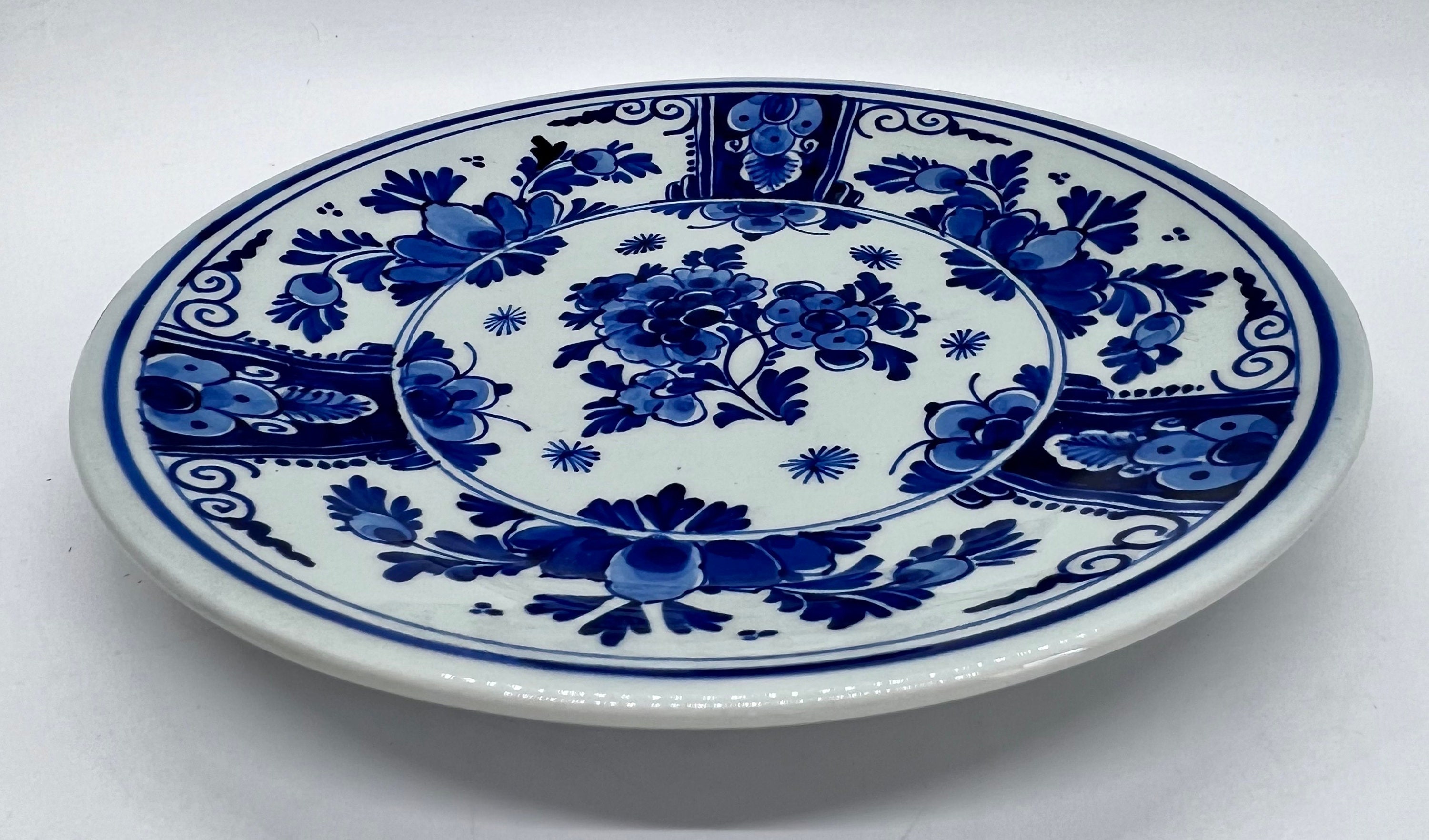 Vintage Ceramic Plate / Dutch Delfts Blue and White Pottery ...